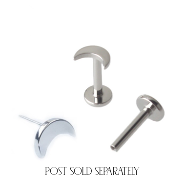 Titanium Flat Moon Threadless Top – International Body Jewelry